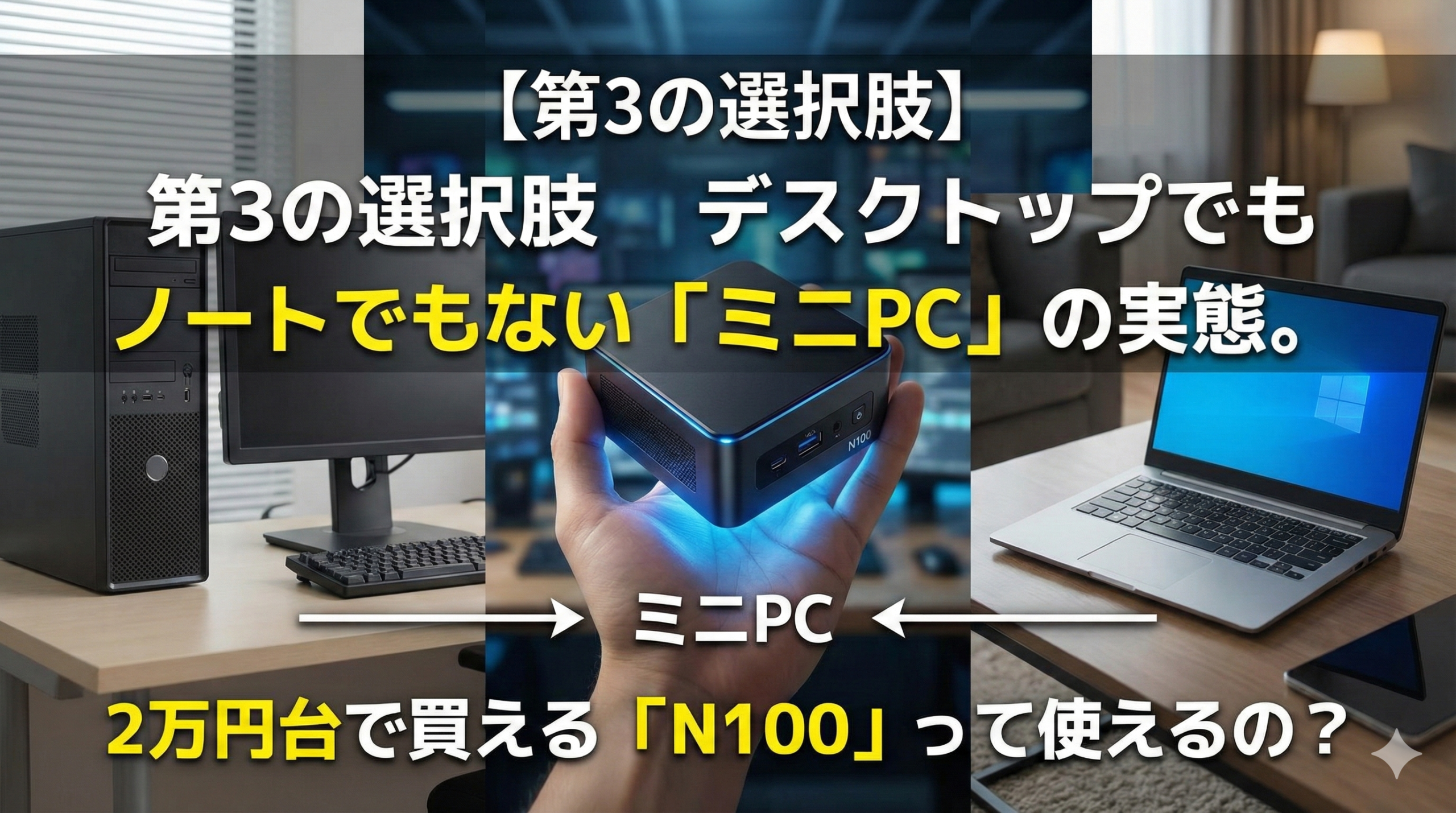 【第3の選択肢】デスクトップでもノートでもない「ミニPC」の実態。2万円台で買える「N100」って使えるの？ - PCトラブル110番